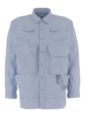 AND WANDER Multi-pocket Shirt - Blue