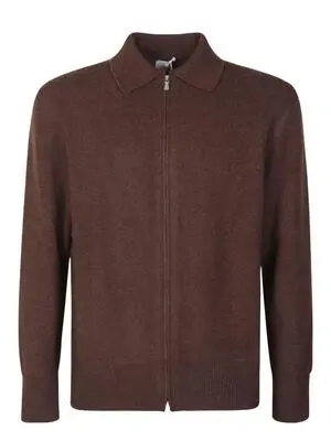 Eleventy Zippered Knitwear - Red
