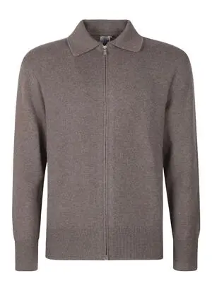 Eleventy Long-sleeve Zip-fastening Cardigan - Gray
