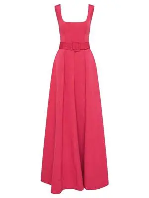 Rebecca Vallance Rosalia Belted Maxi Dress - Magenta