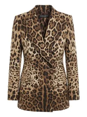 Dolce & Gabbana Lapel Long-sleeved Suit Jacket - Green