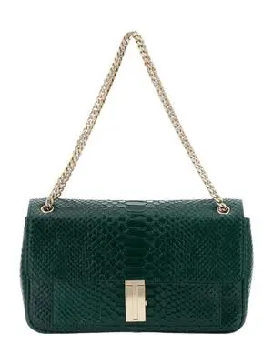 TOM FORD Semi Shiny Printed Python B/c Chainshoulder Bag - Green