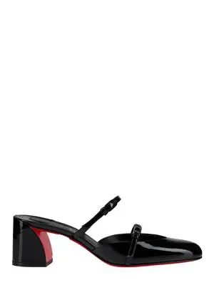 CHRISTIAN LOUBOUTIN Christian Louboutin Jane Nina Patent Calf Leather Mule