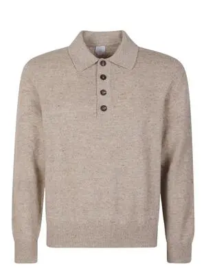 Eleventy Button-placket Polo-collar Polo Shirt - Nude