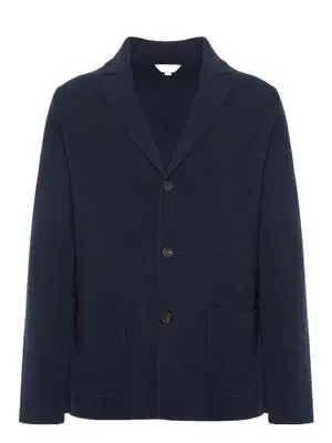 Malo Jacket In Mixed Cashmere - Blue