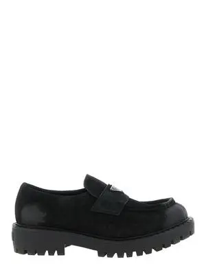 Prada Suede Loafers - Black
