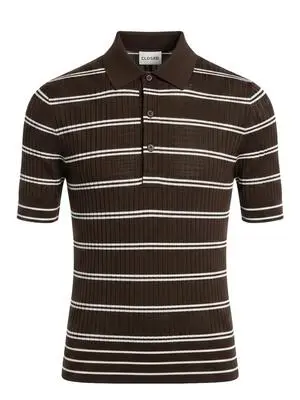 CLOSED Closed Striped Wool Polo Shirt