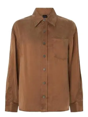 Pinko Love Birds Intarsia Buttoned Shirt - Brown