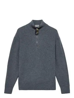 J.W.ANDERSON Half Zip Jumper In Steel - Black