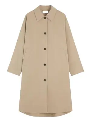Tommy Hilfiger Water Repellent Twill Single Breasted Coat - Camel