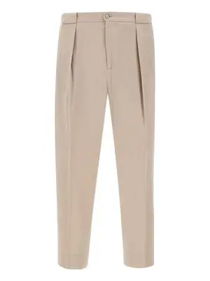 BRIGLIA 1949 Pleated Casual Trousers - Beige