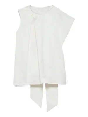 J.W.ANDERSON Asymmetrical Draped Sleeveless Top With Tie-back - Ivory