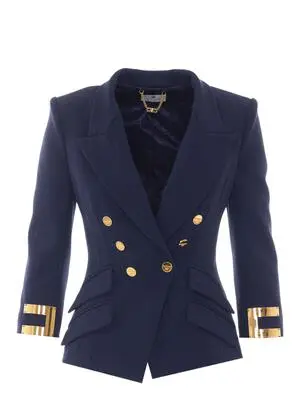 Elisabetta Franchi Double-breasted Blazer - Blue