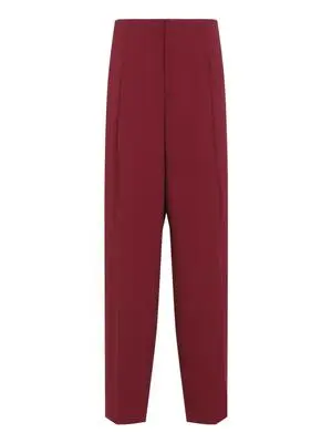 Alberta Ferretti Cady Straight-leg Pants - Rosso