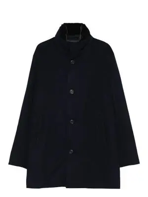 Paul & Shark Stand Collar Car Coat - Blue