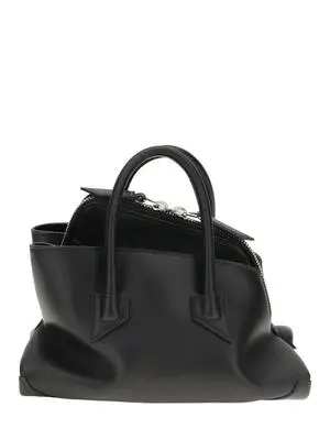 Attico La Passeggiata Mini Leather Handbag - Black