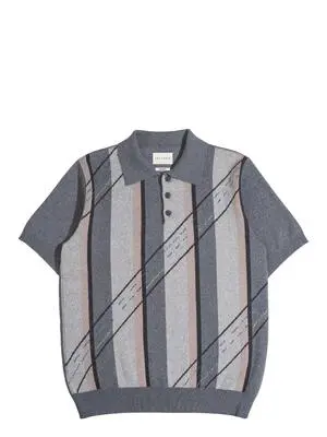 FAR AFIELD Grey The Strong, Silent Type Polo