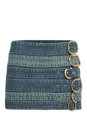 NOCTURNE Indigo Denim Mini Skirt - Blue