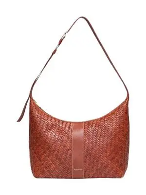 ÉCOTORIE Frisco Woven Leather Crossbody Bag - Brown