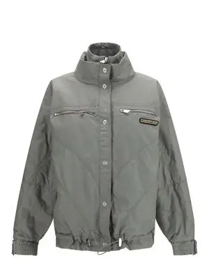 Attico High-neck Bomber With Zips - Gray