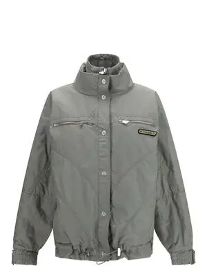 Attico The Attico High-Neck Bomber With Zips Gray