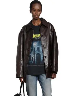 BALENCIAGA Balenciaga Oversized Leather Carcoat