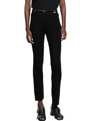 COURREGES Vinyl And Knit Flare Pants - Black