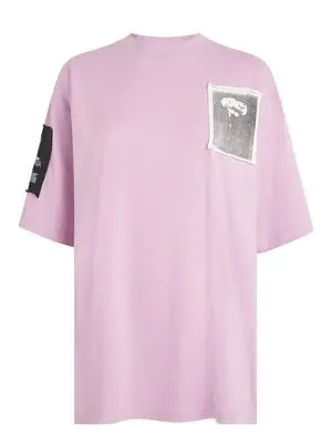 Balenciaga Floral Print T-shirt - Pink