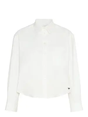 Max Mara Cotton Cropped Shirt - White