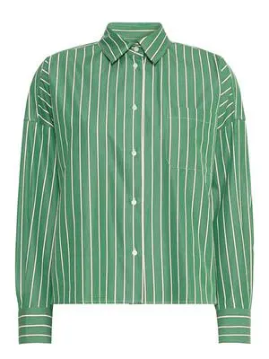 Max Mara Cotton Stripe Shirt - Green