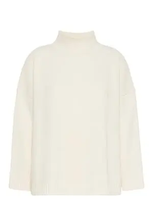 Max Mara Virgin Wool High-neck Sweater - Ivory