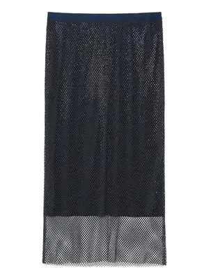 MARINA RINALDI Crystal-Embellished Net Skirt