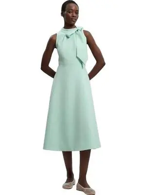 Karen Millen Bow Neck Midi Dress - Mint