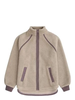 ANIMAL Bonnie Trim Borg Fleece Jacket - Dark Beige
