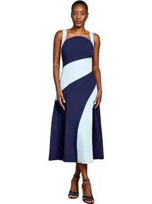 Coast Color Block Midi Dress - Navy