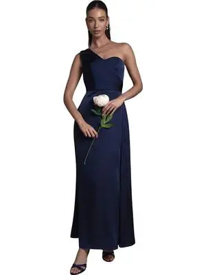 Coast Asymmetric One-shoulder Maxi Dress - Navy
