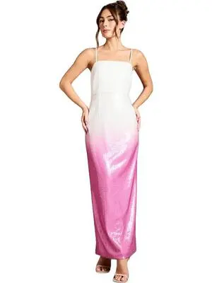 Coast Sequin Square Neck Maxi Dress - Pink
