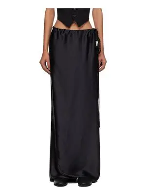 ANN DEMEULEMEESTER Bias Cut Maxi Skirt - Black