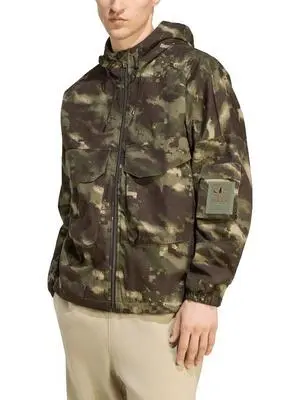 Adidas Camo Hooded Utility Jacket - Olive Strata