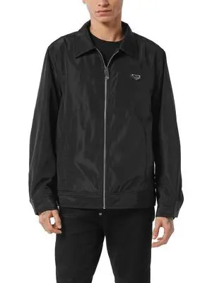 Philipp Plein Nylon Zip-up Jacket - Black