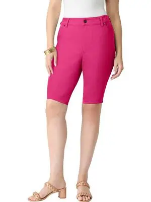 ROAMAN'S Roaman's 24/7 Stretch Bermuda Shorts Raspberry Sorbet