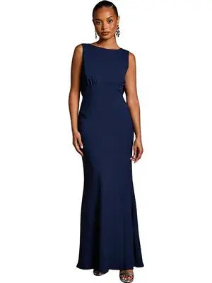 Coast Petite Cowl Back Maxi Dress - Navy