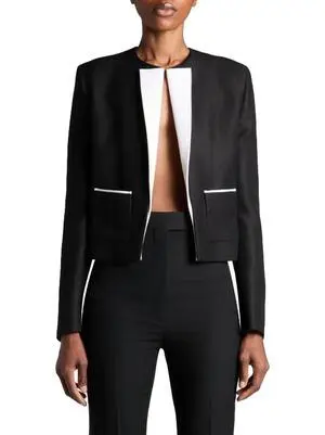 TOM FORD Wool & Silk Radzimir Spencer Jacket - Black