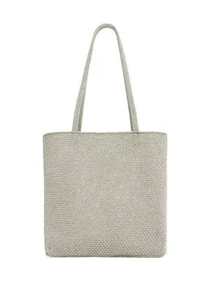 MANSUR GAVRIEL Mansur Gavriel Metallic Knit Tote Silver