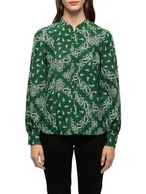 Zadig&Voltaire Twina Silk Bandana Print Shirt - Meadow