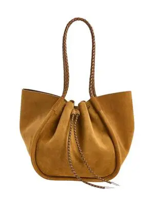 Proenza Schouler Large Ruched Suede Tote - Hazelnut