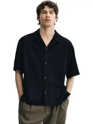 H&m Relaxed Fit Resort Shirt Black