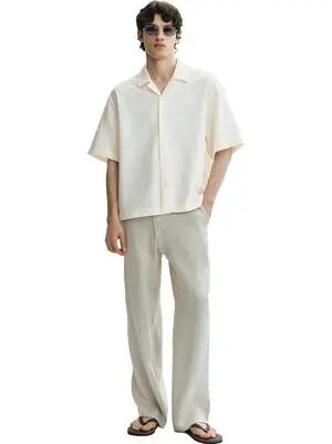 H&M Relaxed Fit Resort Shirt - Cream