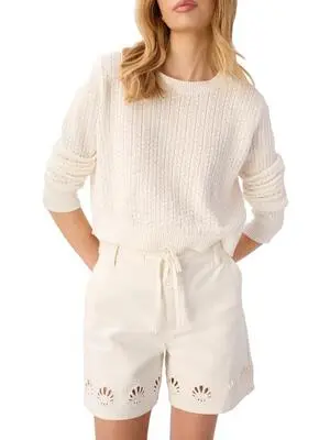 Cami Nyc Lesley Cropped Crewneck Sweater - Macadamia