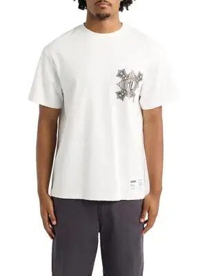 MEMORY LANE Cross Cotton Graphic T-shirt - White